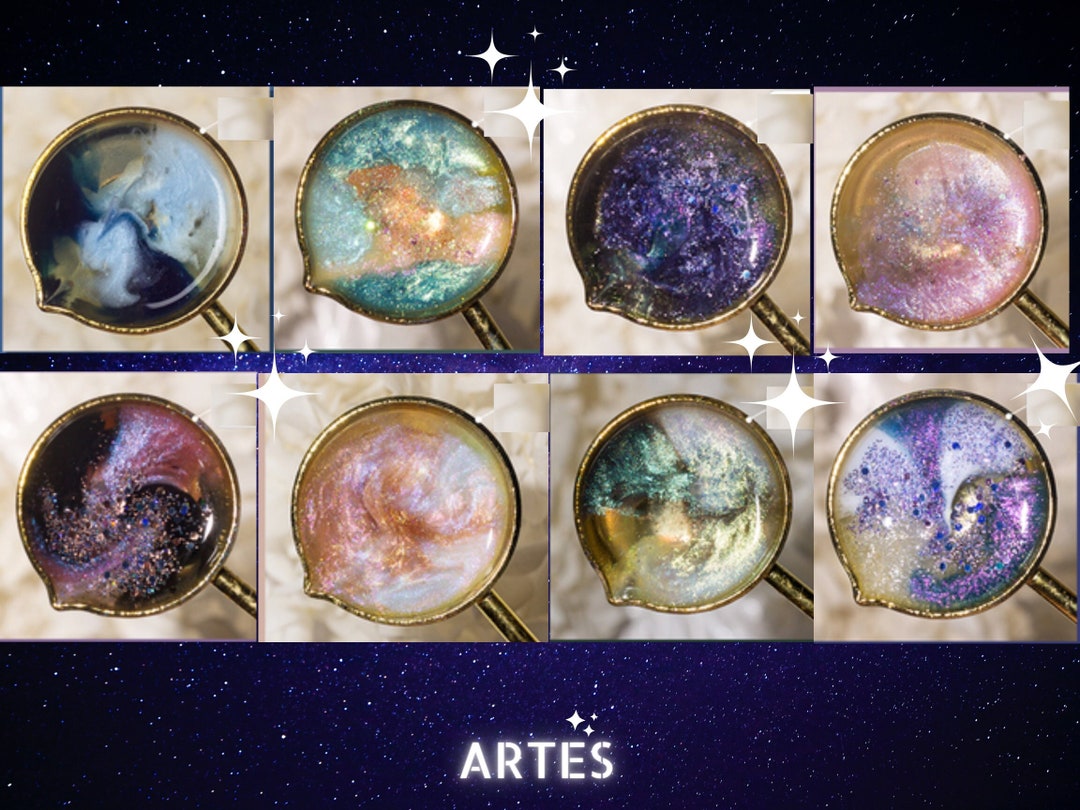 Premium Galaxy Wax Seal Beads, Pearlescent Glitter Pre-mixed Wax Beads ...