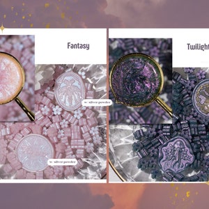 Premium Fantasy Wax Seal Beads, Pearlescent Glitter Flower Wax Beads ...