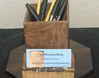 Pen Display and Business Card Holder - Etsy