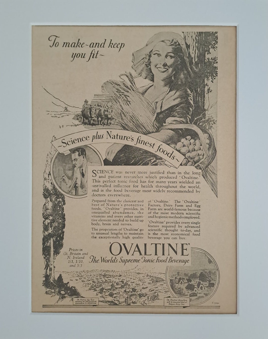 1937 Ovaltine Original Vintage Magazine Advertisement - Etsy