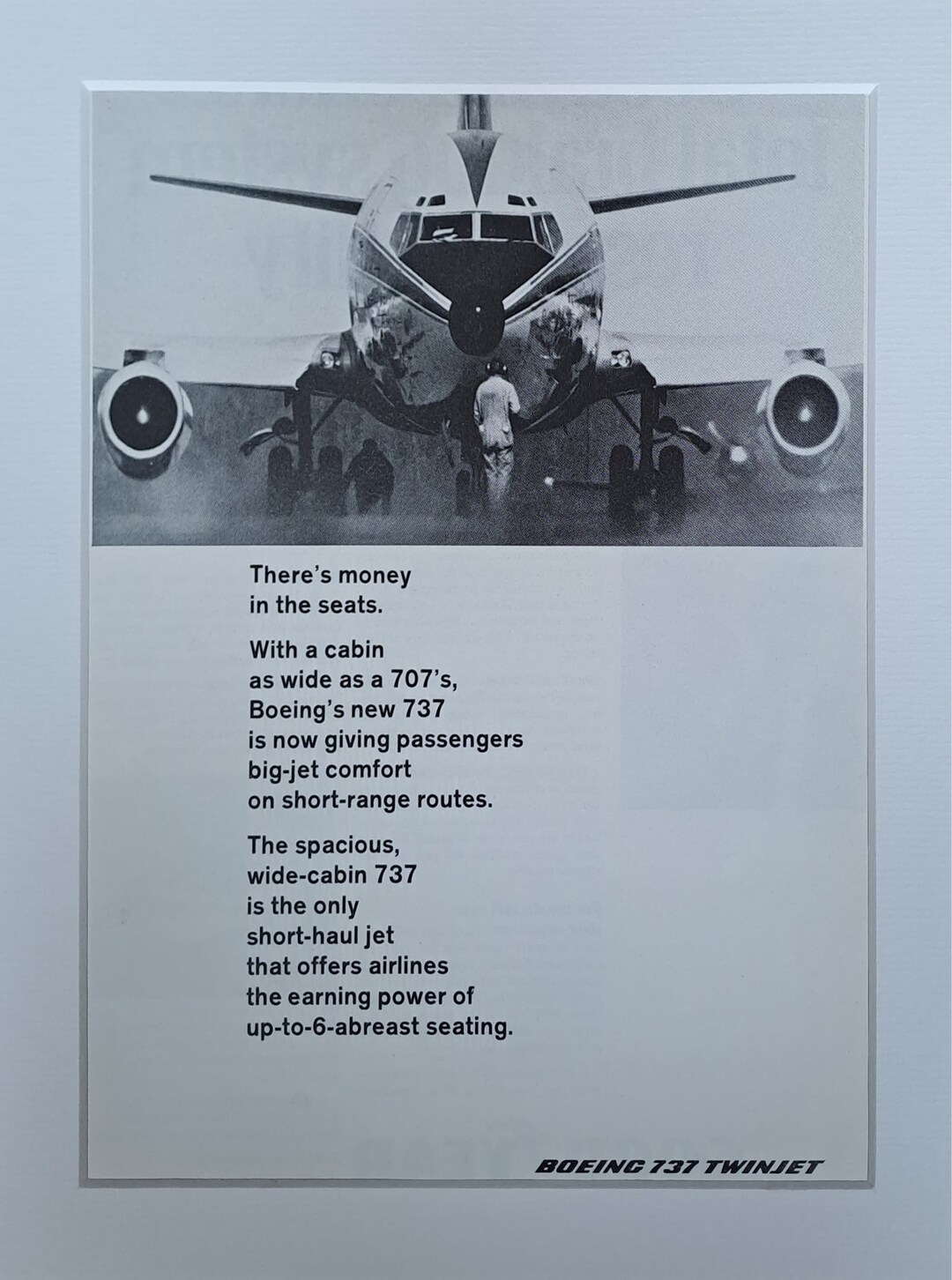 1968 Boeing 737 Vintage Full Page Magazine Advertisement - Etsy