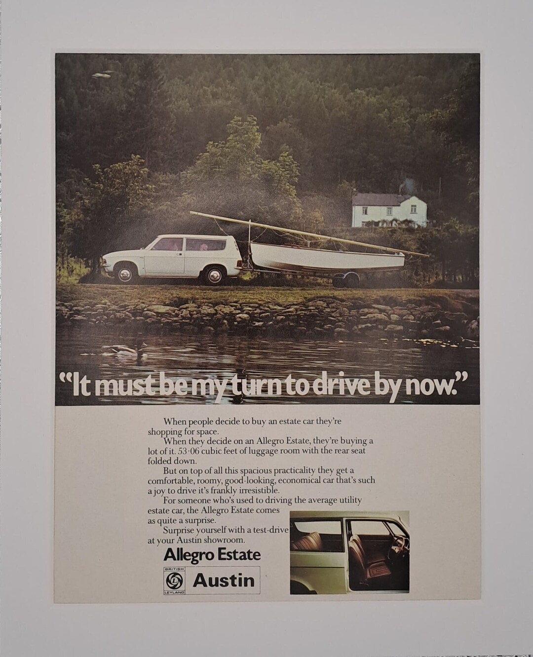 1975 Austin Allegro Estate Car Original Full Page Vintage Magazine ...