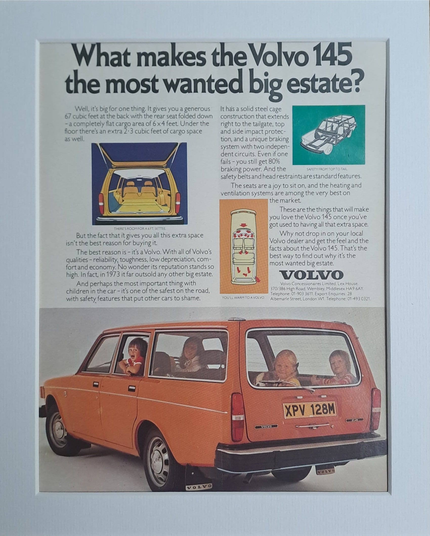 1974 Volvo 145 Estate Car Original Full Page Magazine Advertisement - Etsy