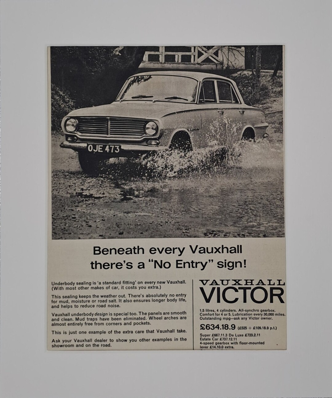 1963 Vauxhall Victor Car Original Full Page Vintage Magazine ...