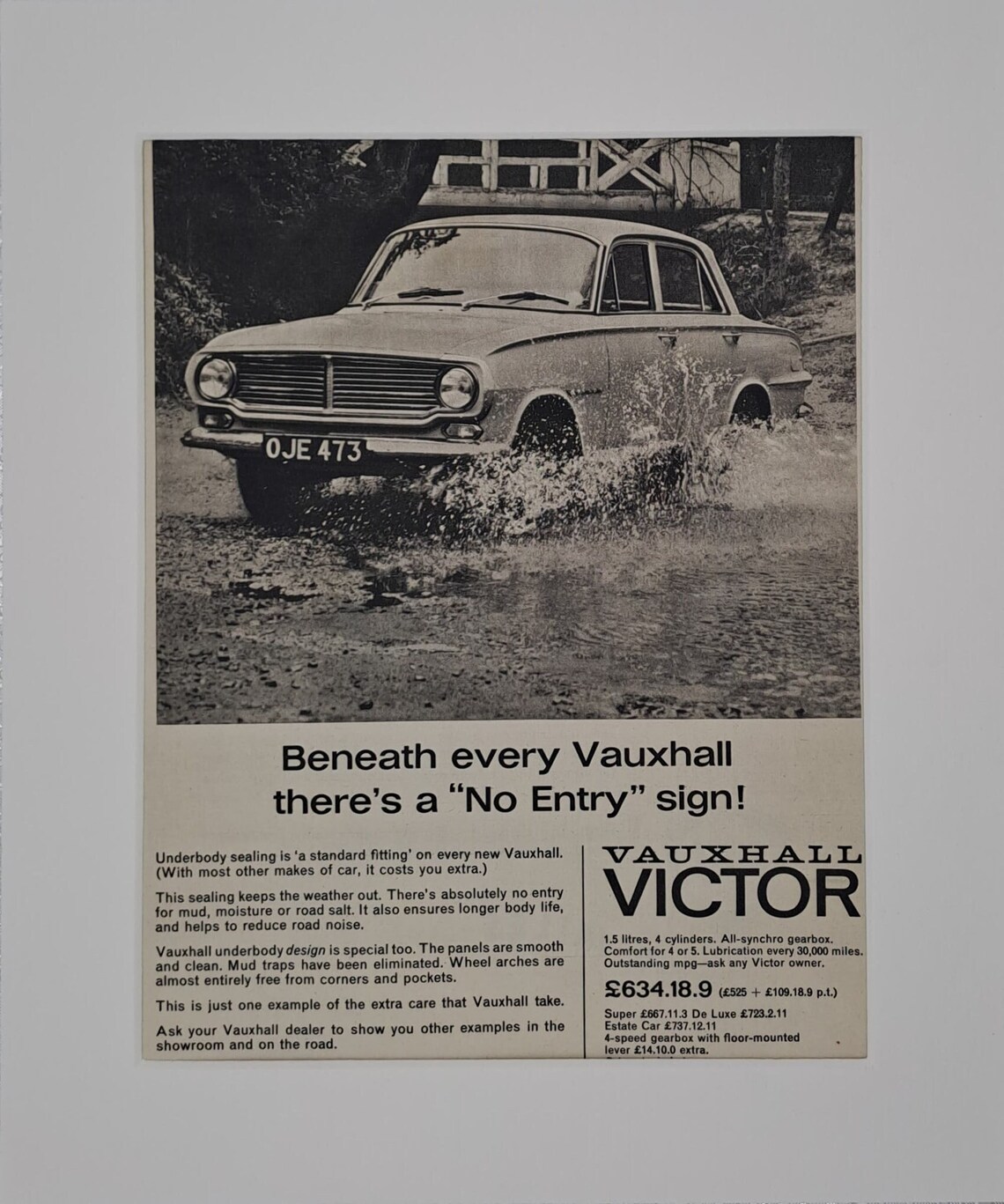 1963 Vauxhall Victor Car Original Full Page Vintage Magazine ...