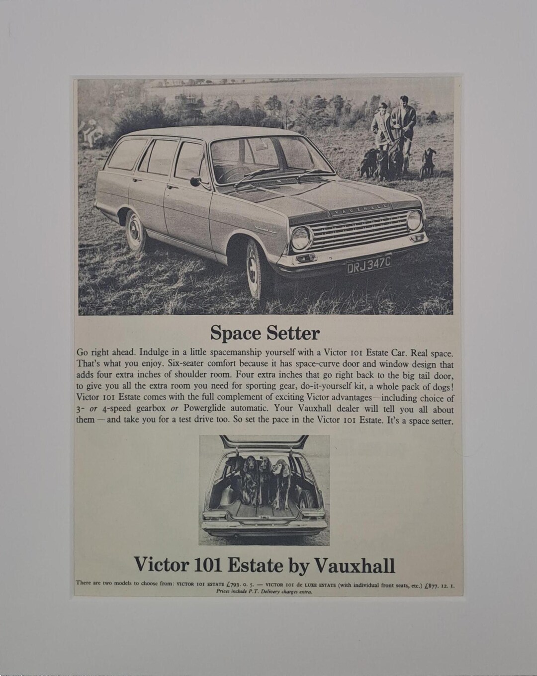 1966 Vauxhall Victor 101 Estate Car Original Full Page Vintage Magazine ...