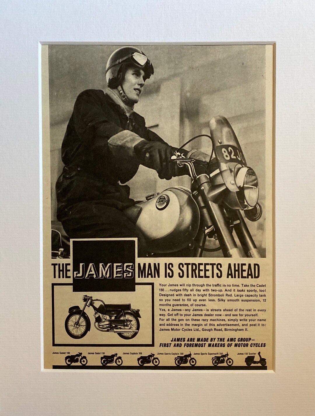 1964 James Cadet 150 Motorbike Vintage Original Full Page Magazine ...