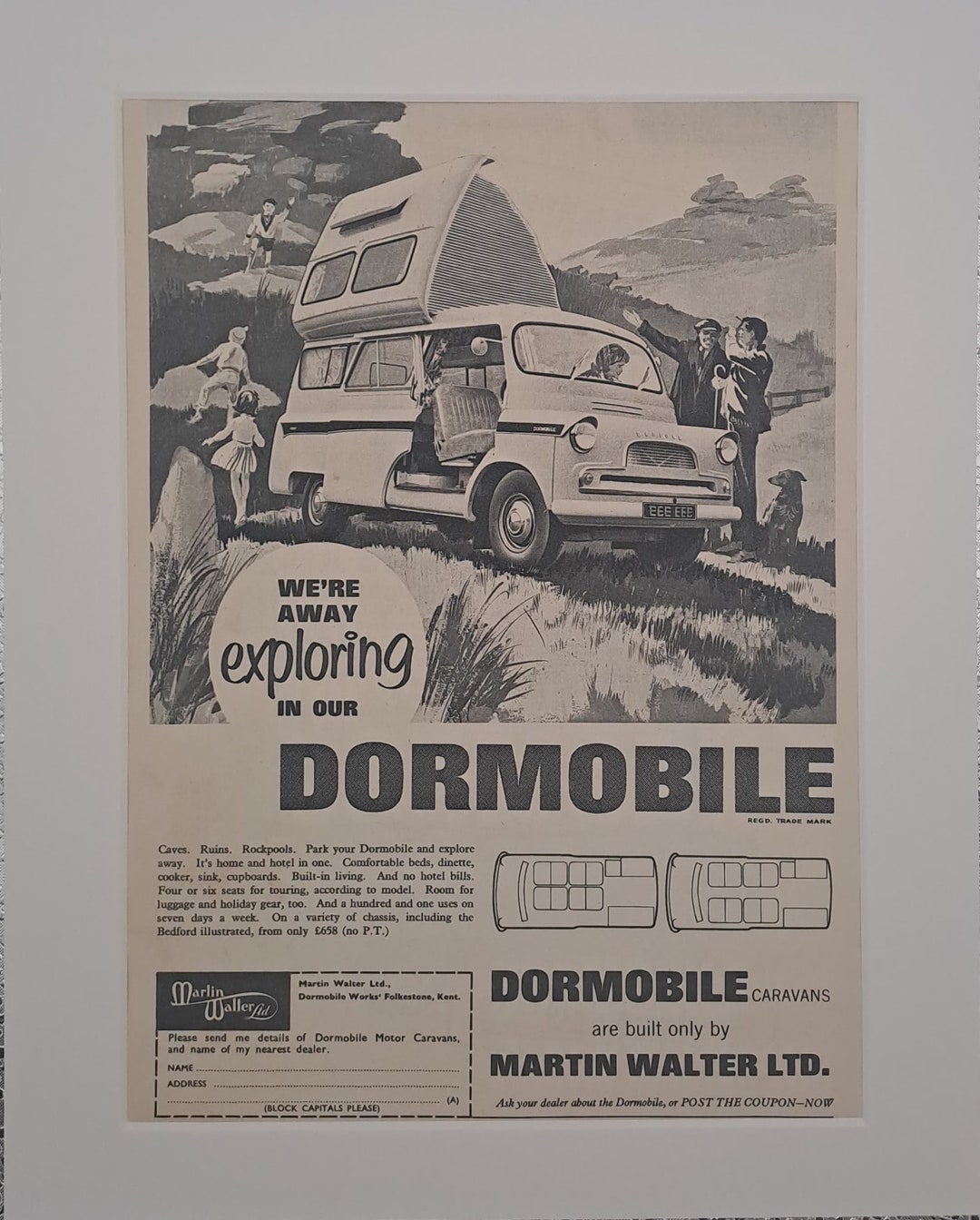 1964 Bedford Dormobile Motor Caravan Original Full Page Vintage ...