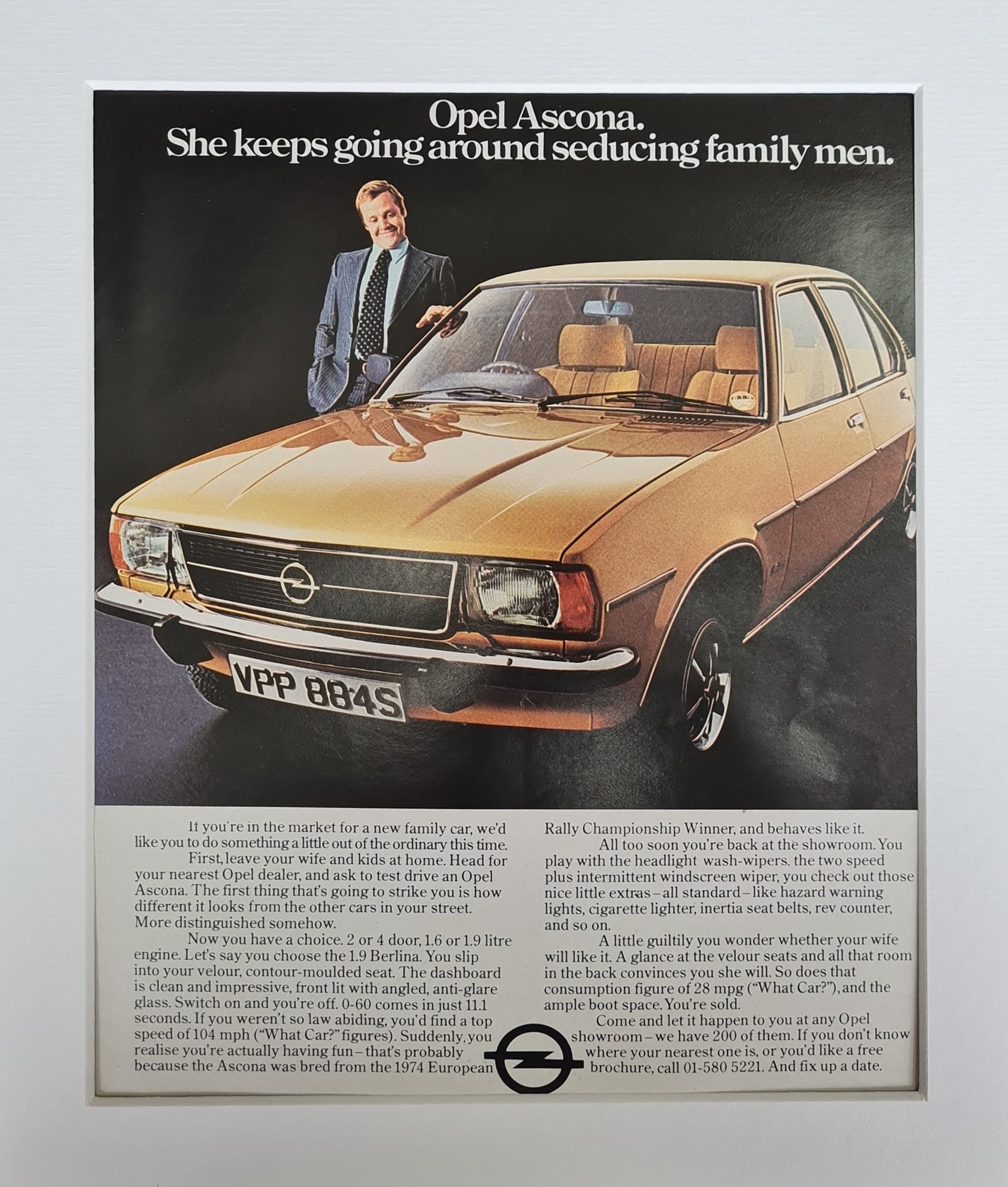 1977 Opel Ascona Car Original Full Page Vintage Magazine Advertisement ...