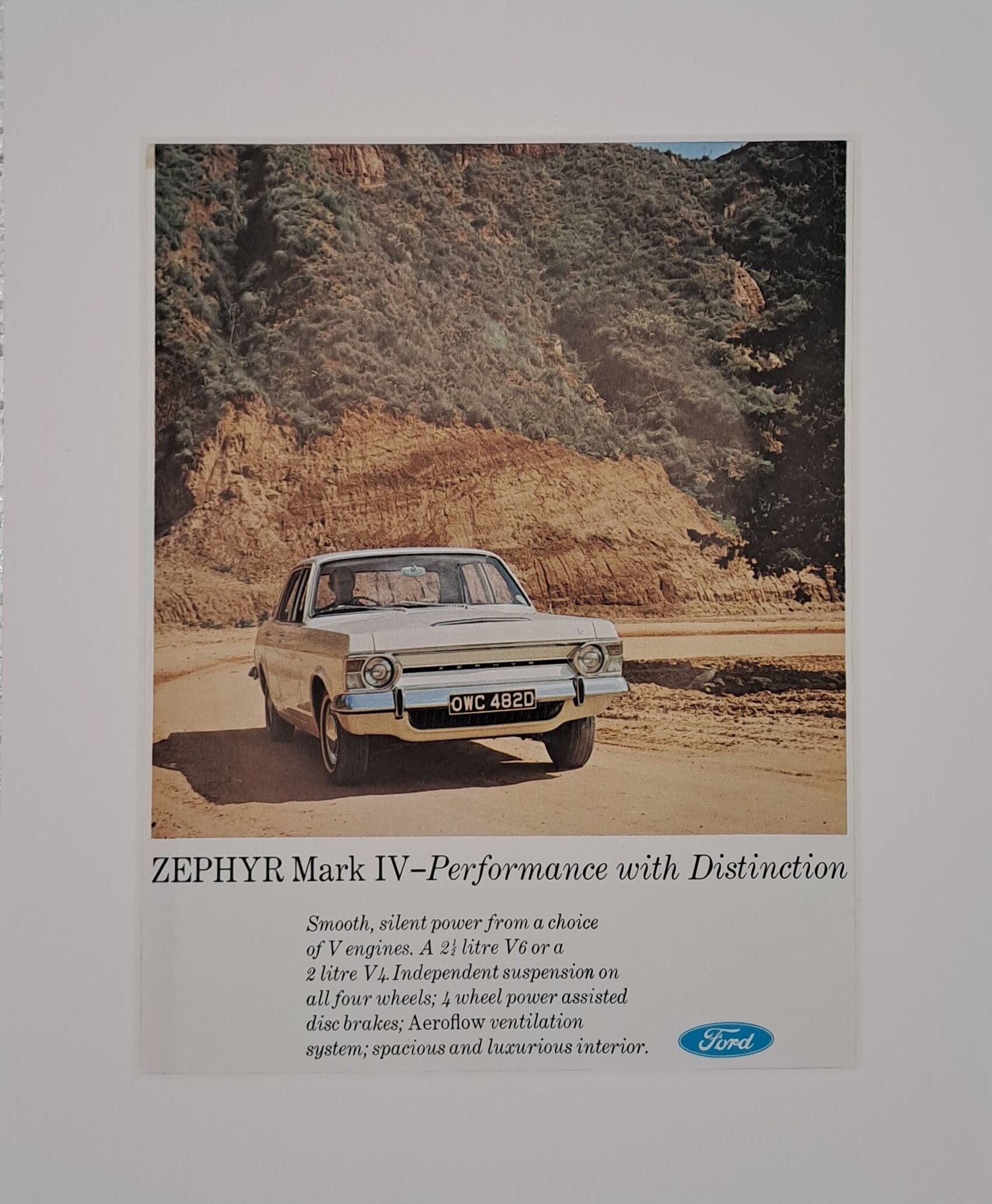1967 Ford Zephyr Mark IV Car Original Vintage Full Page Magazine ...