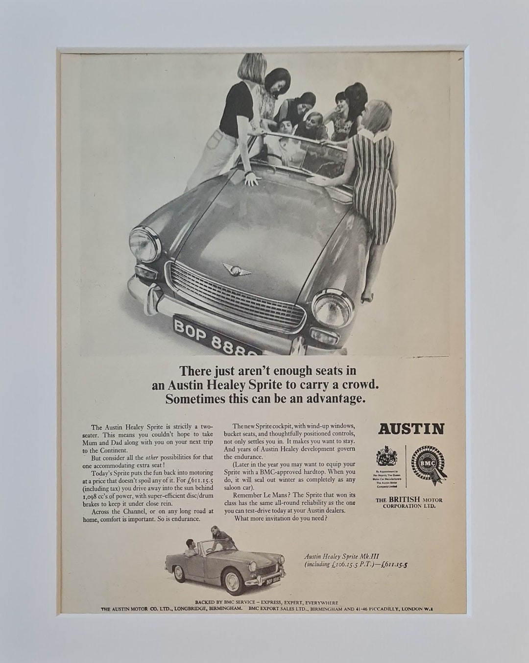 1966 Austin Healey Sprite Mk III Sports Convertible Car - Etsy