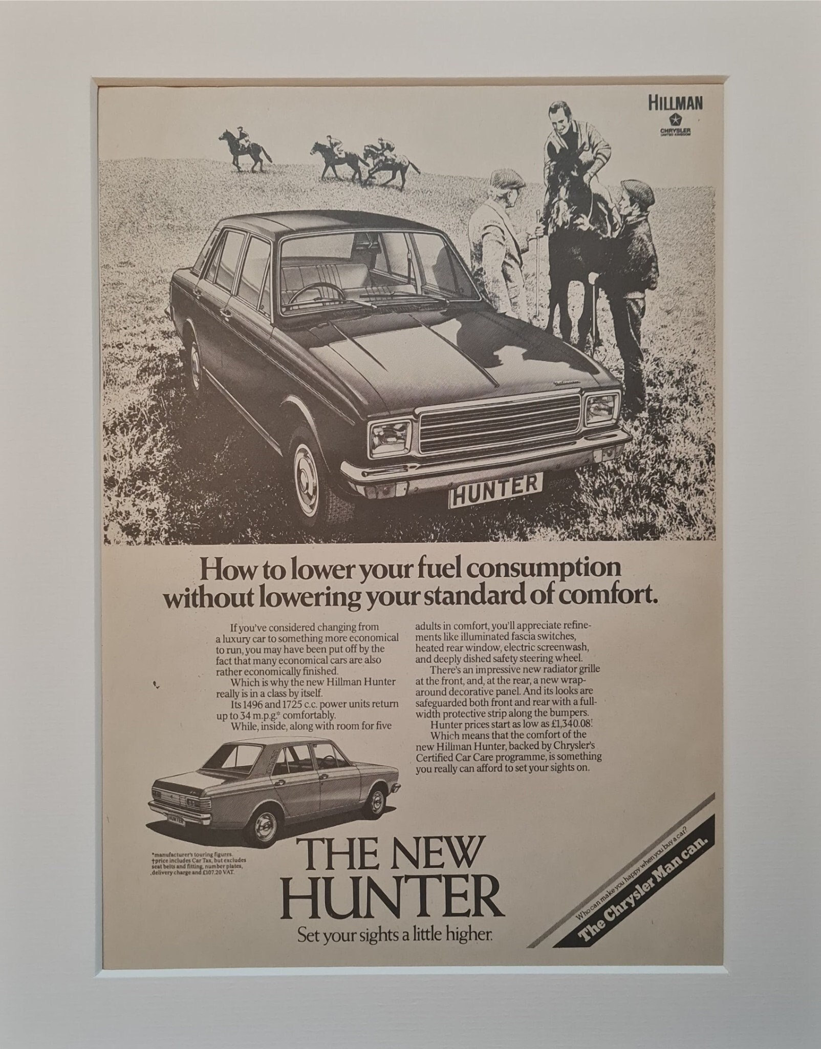 1974 Hillman Hunter Car Original Full Page Vintage Magazine ...