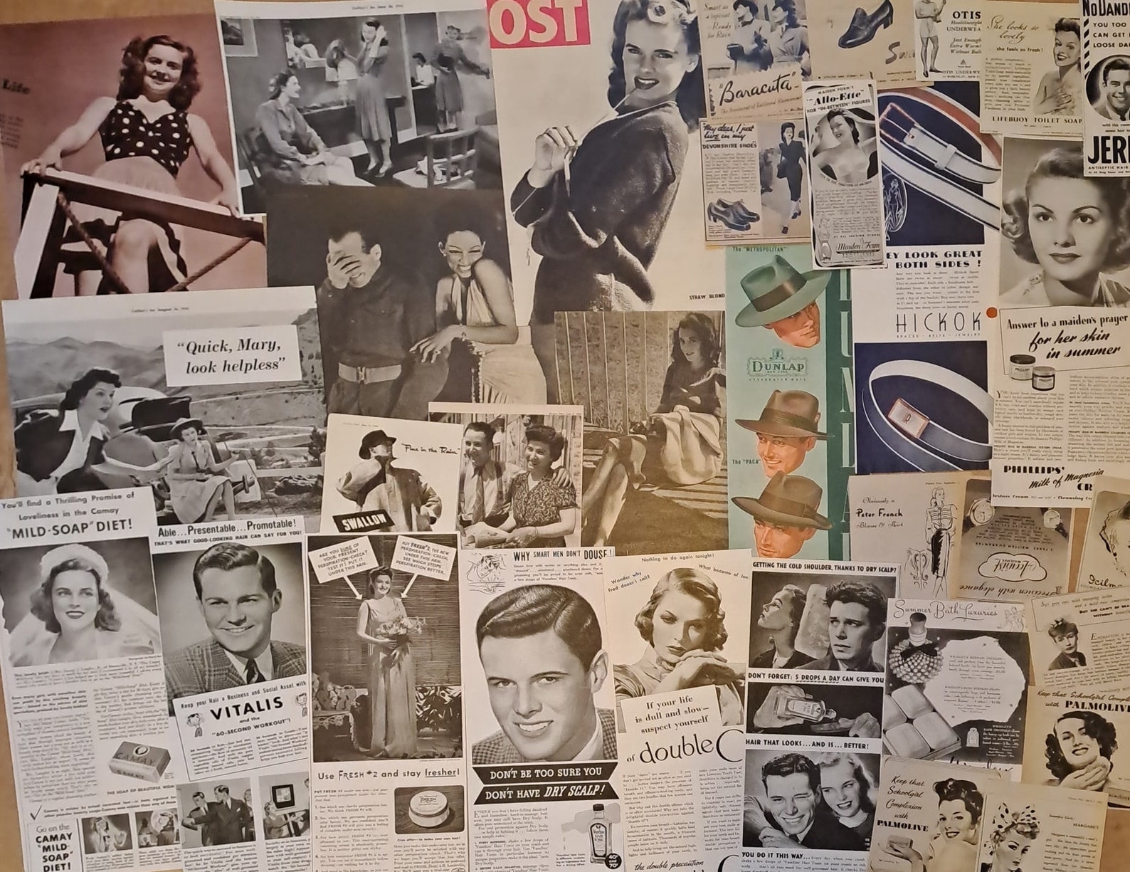 1940s Fashion and Beauty - Ladies and Men Original Vintage Magazine ...
