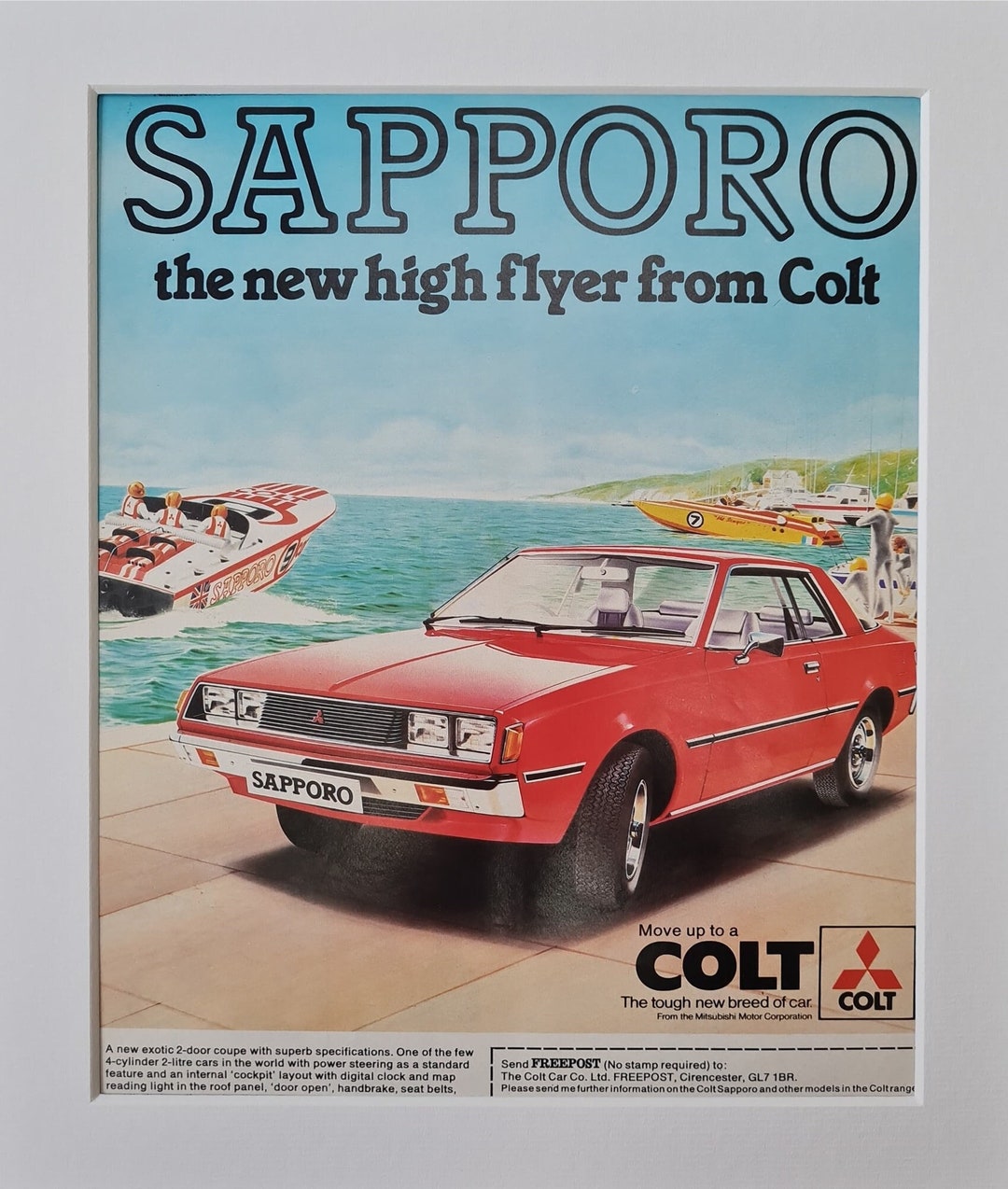 1978 Mitsubishi Colt Sapporo Car Original Full Page Vintage Magazine ...