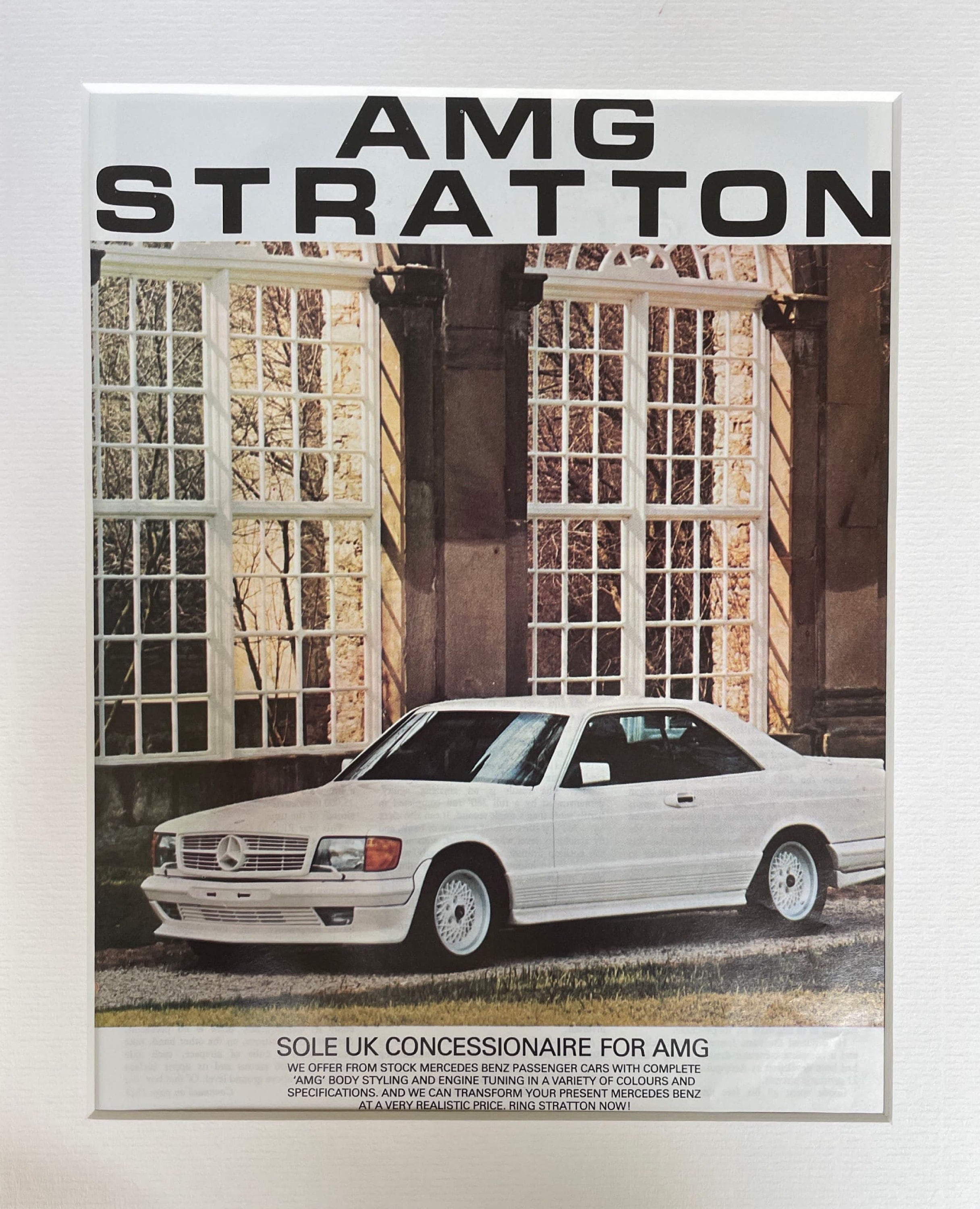 1982 Mercedes AMG Stratton Original Full Page Vintage Magazine ...