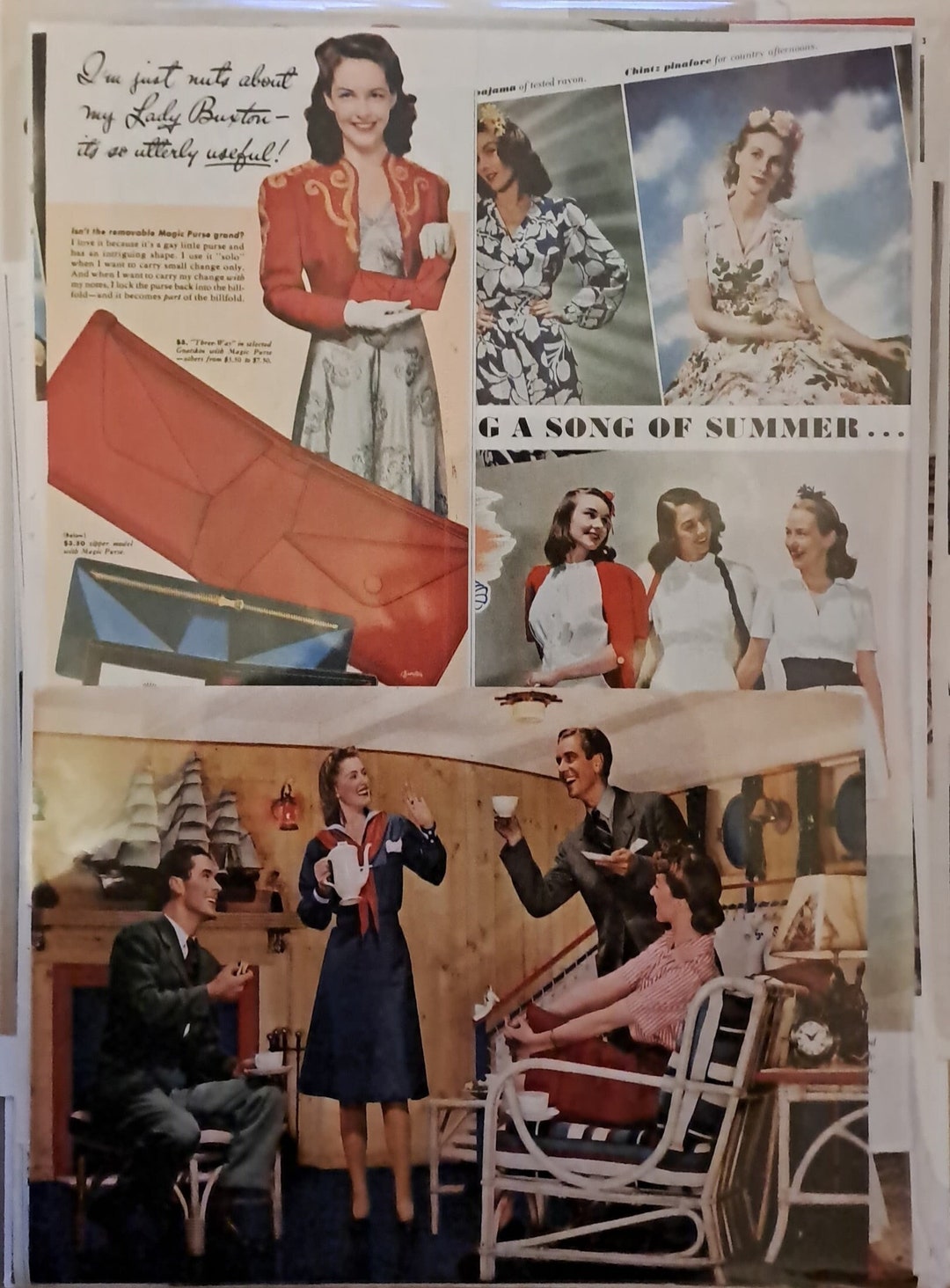 1940s Fashion and Beauty - Ladies and Men Original Vintage Magazine ...