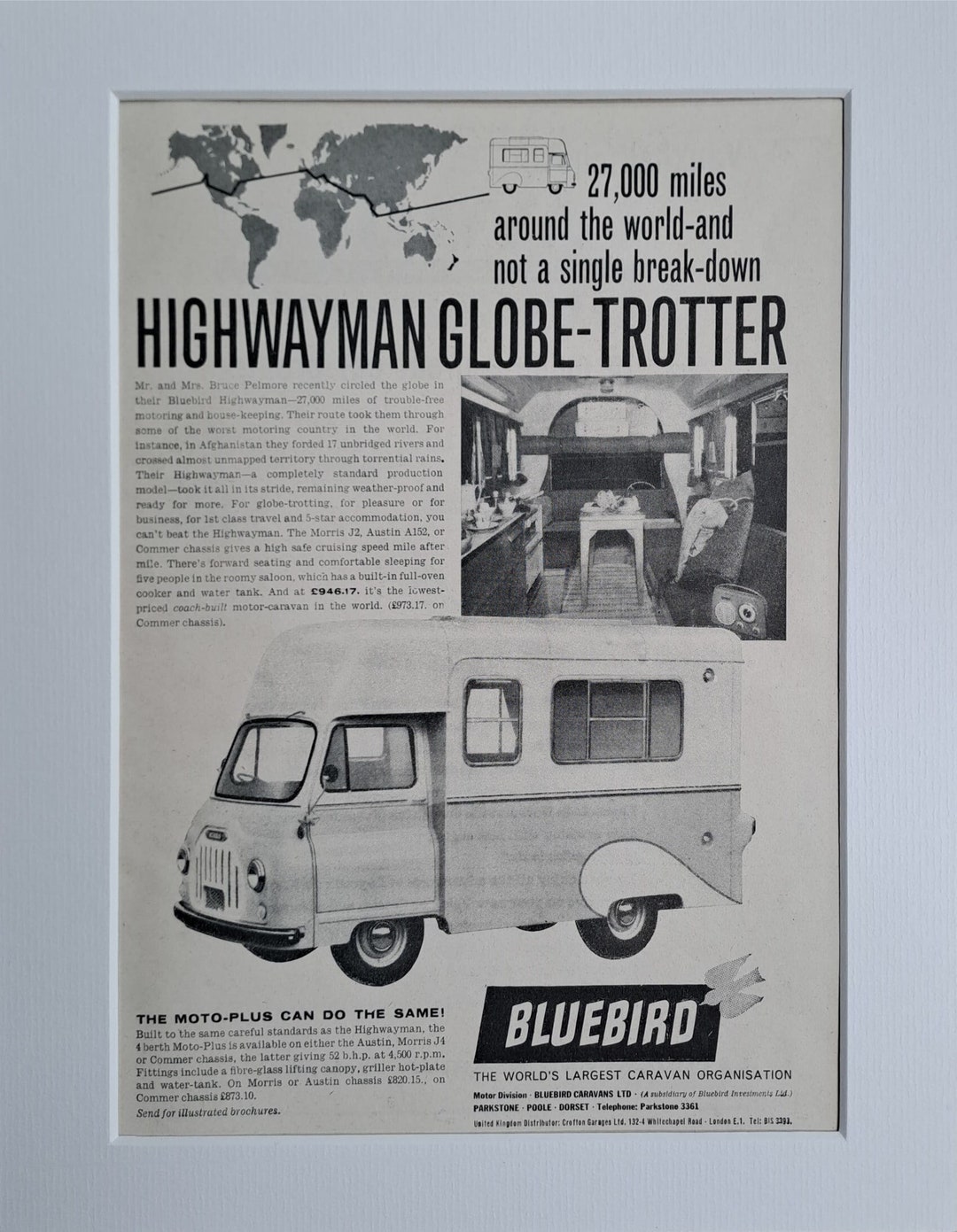 1963 Bluebird Highwayman and Bluebird Moto-plus Motor-caravans Full ...
