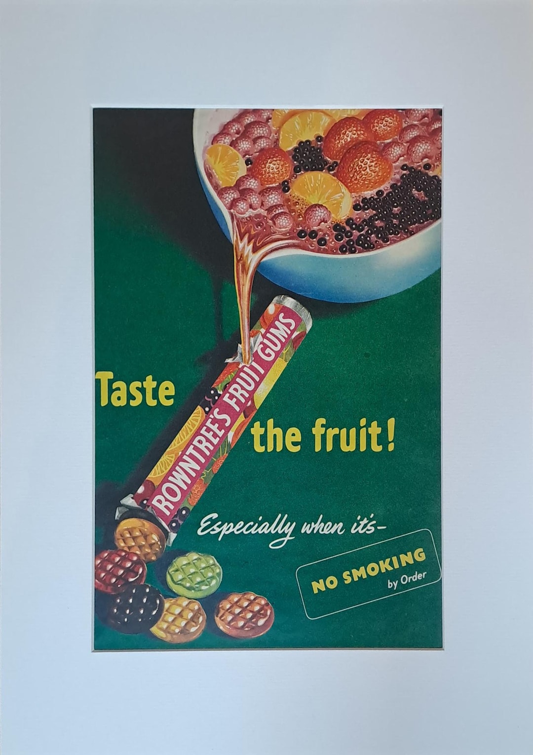 1953 Rowntree's Fruit Gums Sweets Original Full Page Vintage Magazine ...