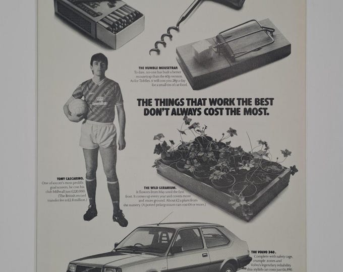 Framed Vintage 80's Car Ad Volvo 240 Turbo Classic Advertisement Poster ...