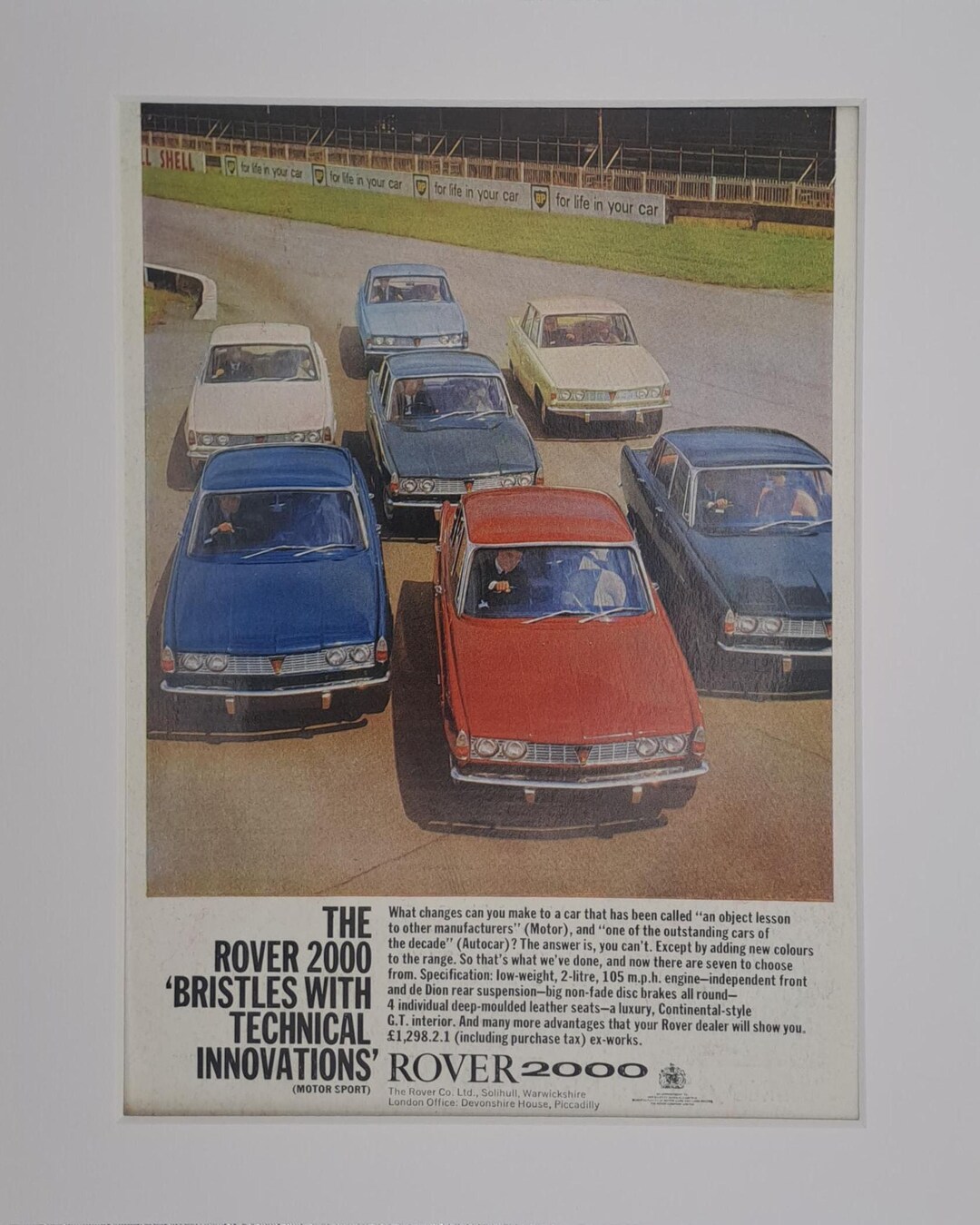 1965 Rover 2000 Car - Original Full Page Vintage Magazine Advertisement ...