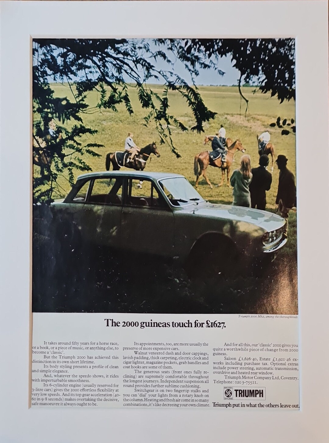 1971 Triumph 2000 Mk 2 Car Original Full Page Magazine Advertisement - Etsy