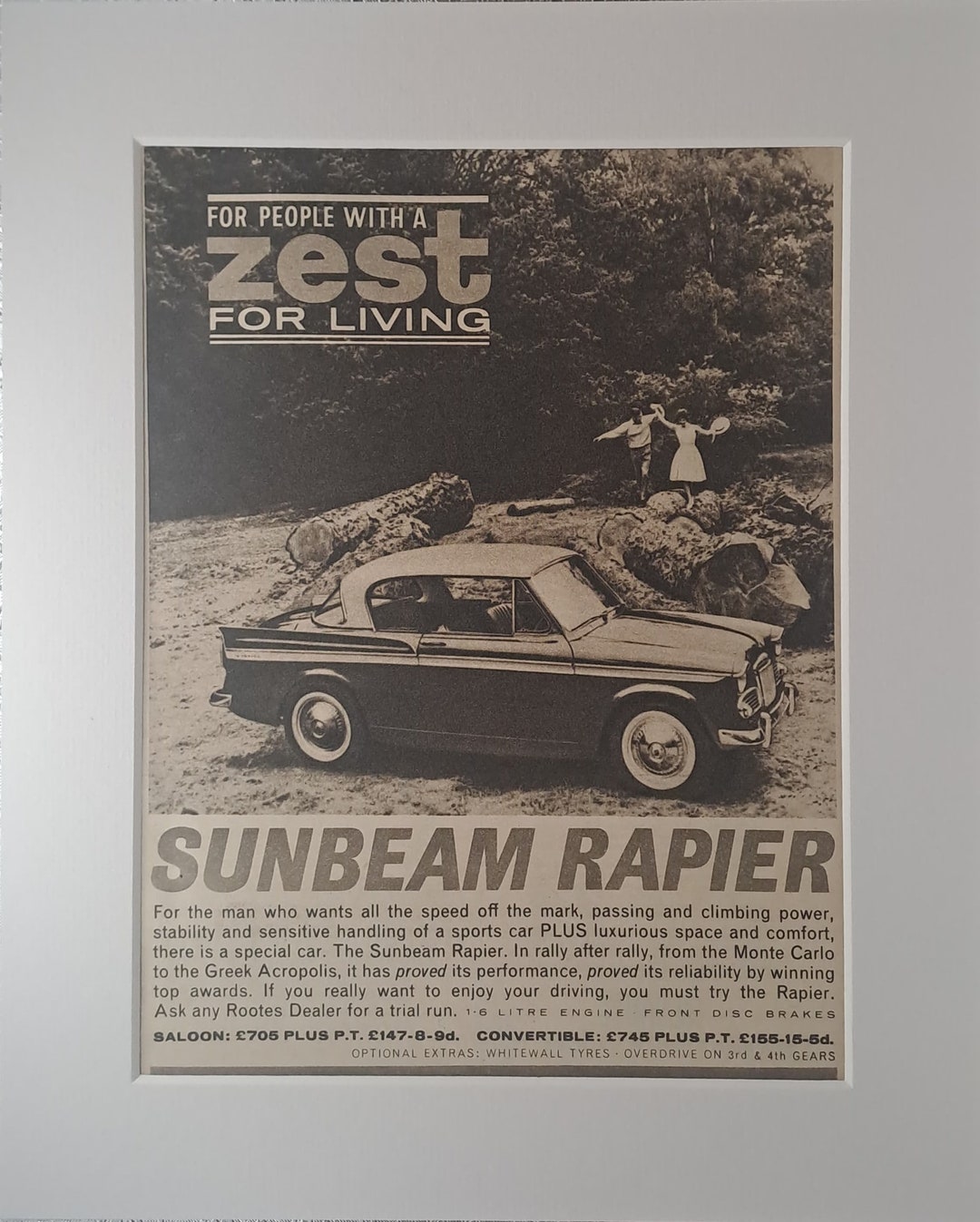 1963 Sunbeam Rapier Car Original Full Page Vintage Magazine ...