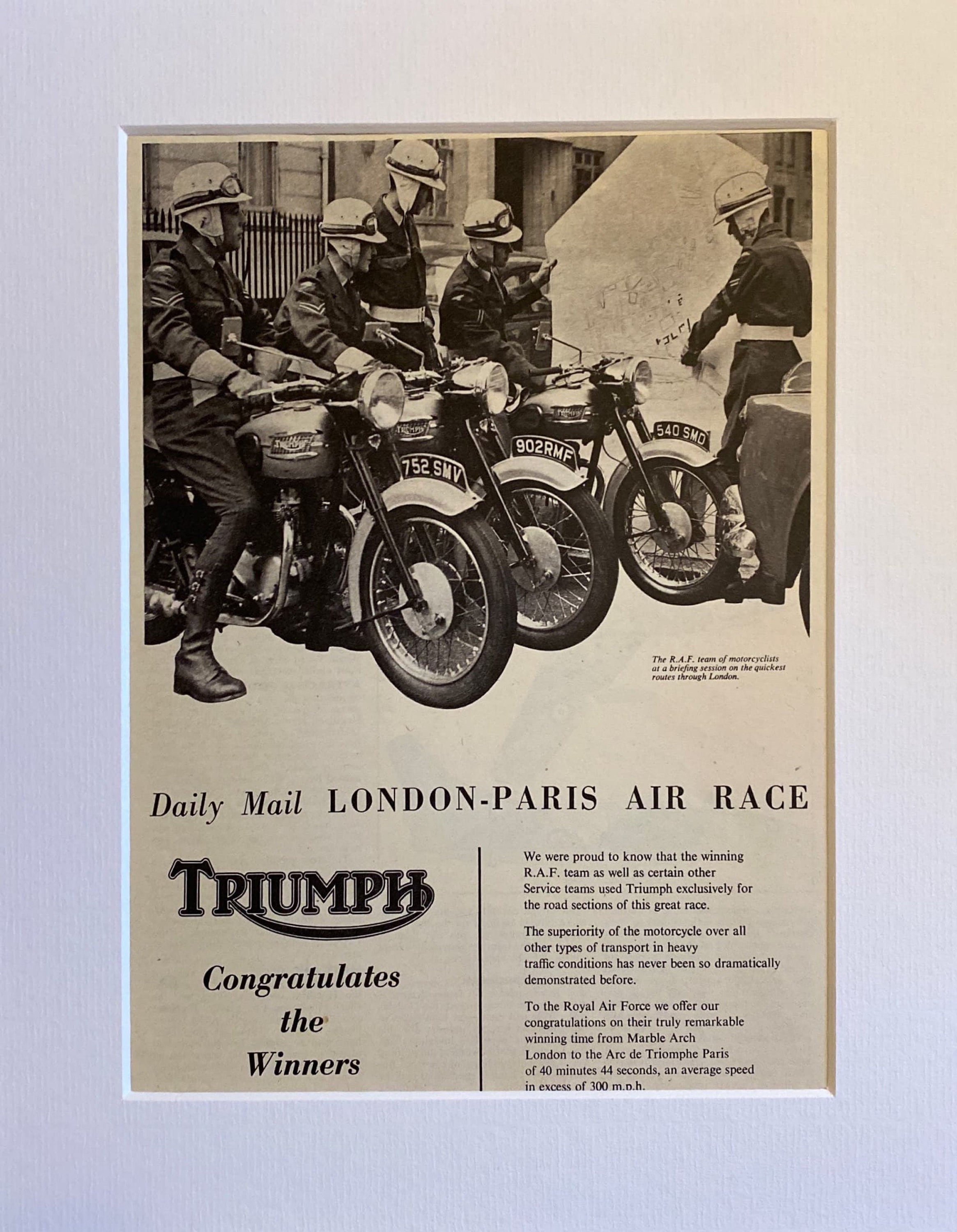 Vintage Triumph Motorcycle Ads