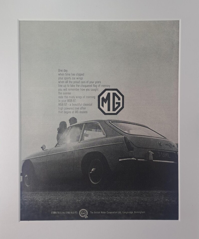 1967 MGB GT Sports Car Original Vintage Full Page Magazine ...