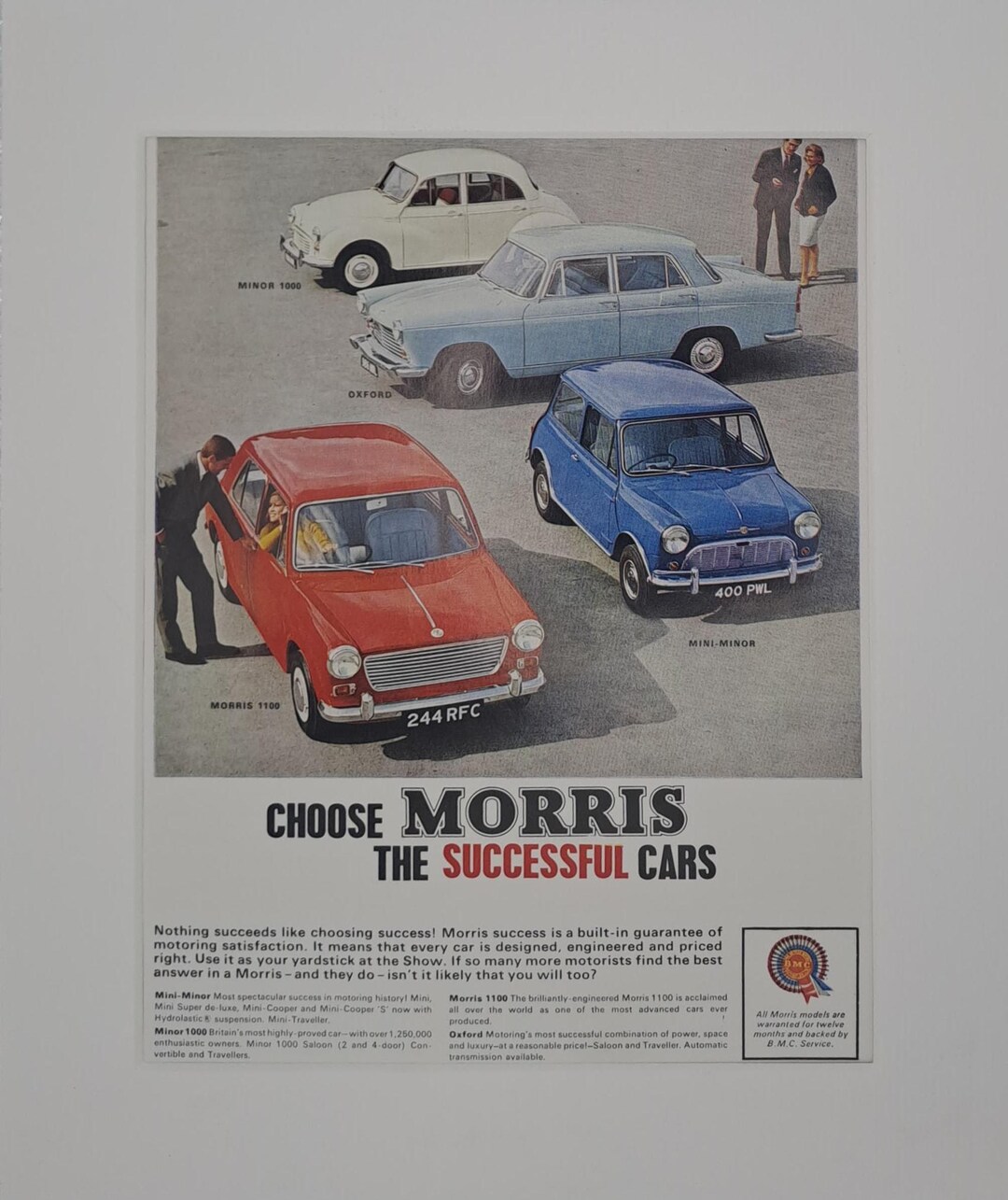 1964 Morris Minor, Oxford, Mini-minor and 1100 Cars Original Full Page ...