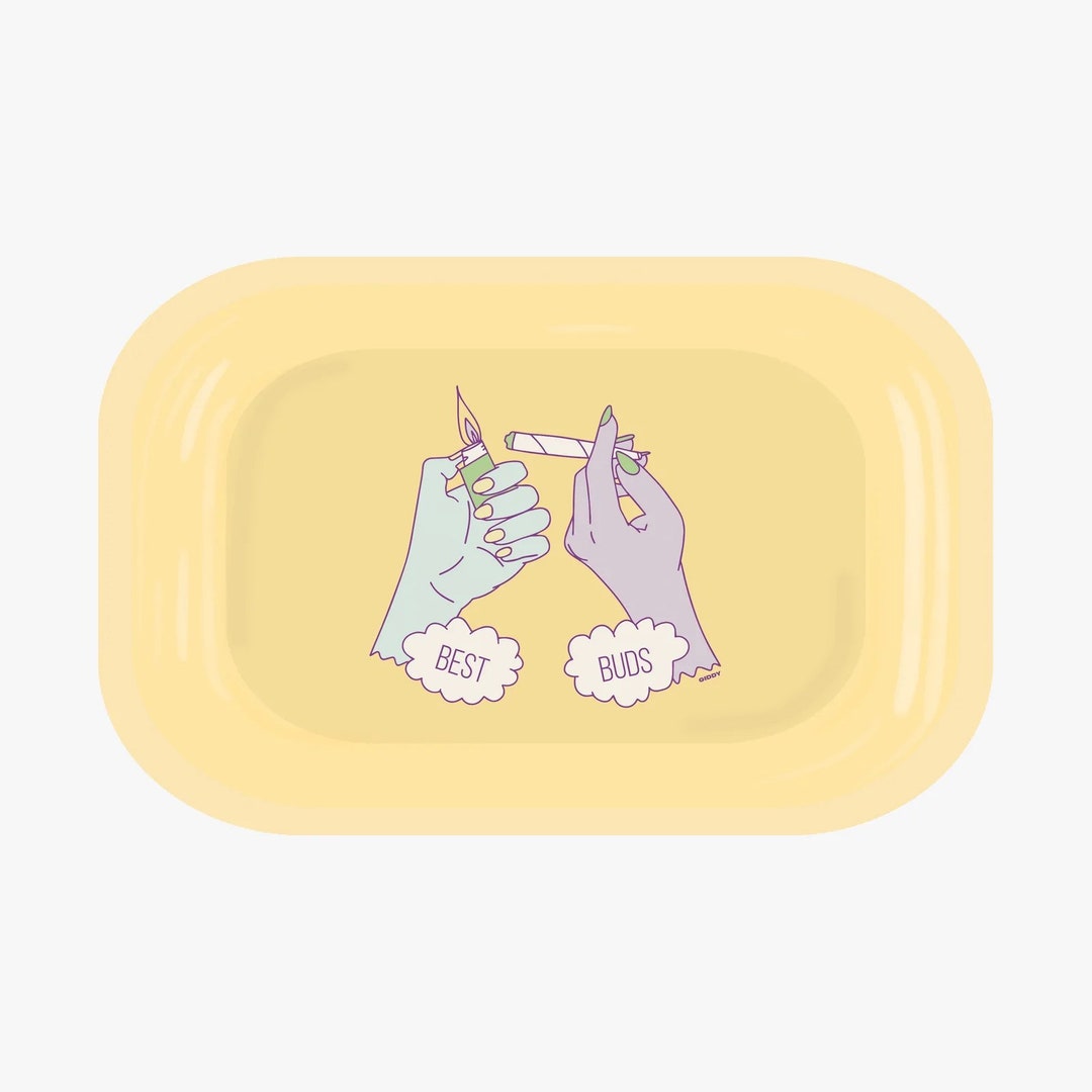 Best Buds- Cute Rolling Tray Large - Etsy