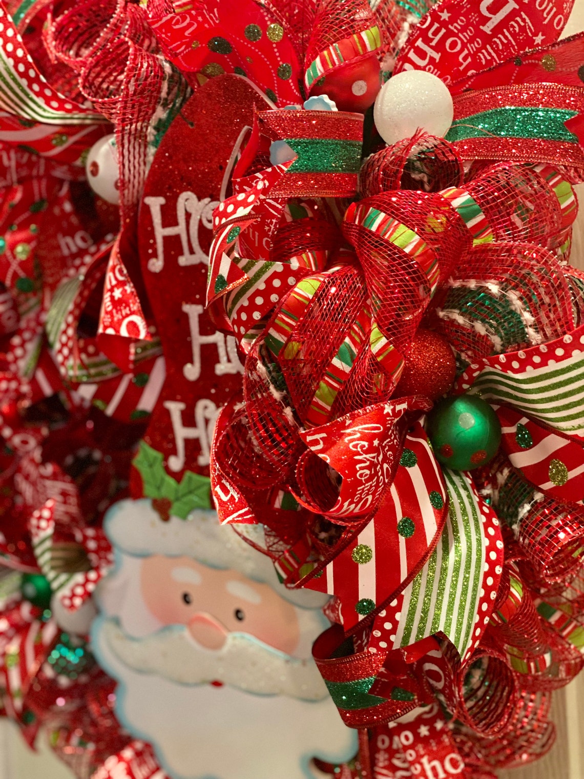 Deco Mesh “ho Ho Ho Santa” - Etsy