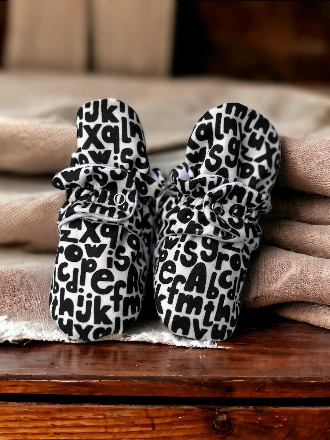 BUY 2, GET 1 FREE: Alphabet Soft Sole Long Booties, Slippers for Kids ...