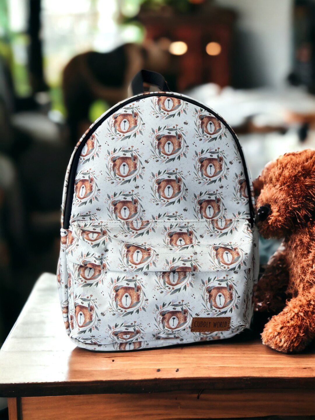 Greezly Bear School Backpack, Toddlers Backpack, Top Handle Zippy ...