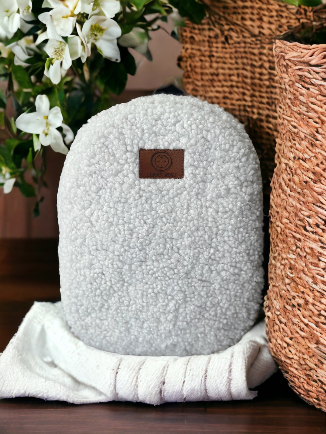 Teddy White Baby Backpack, Toddlers Preschool Backpack, Top Handle Kids ...