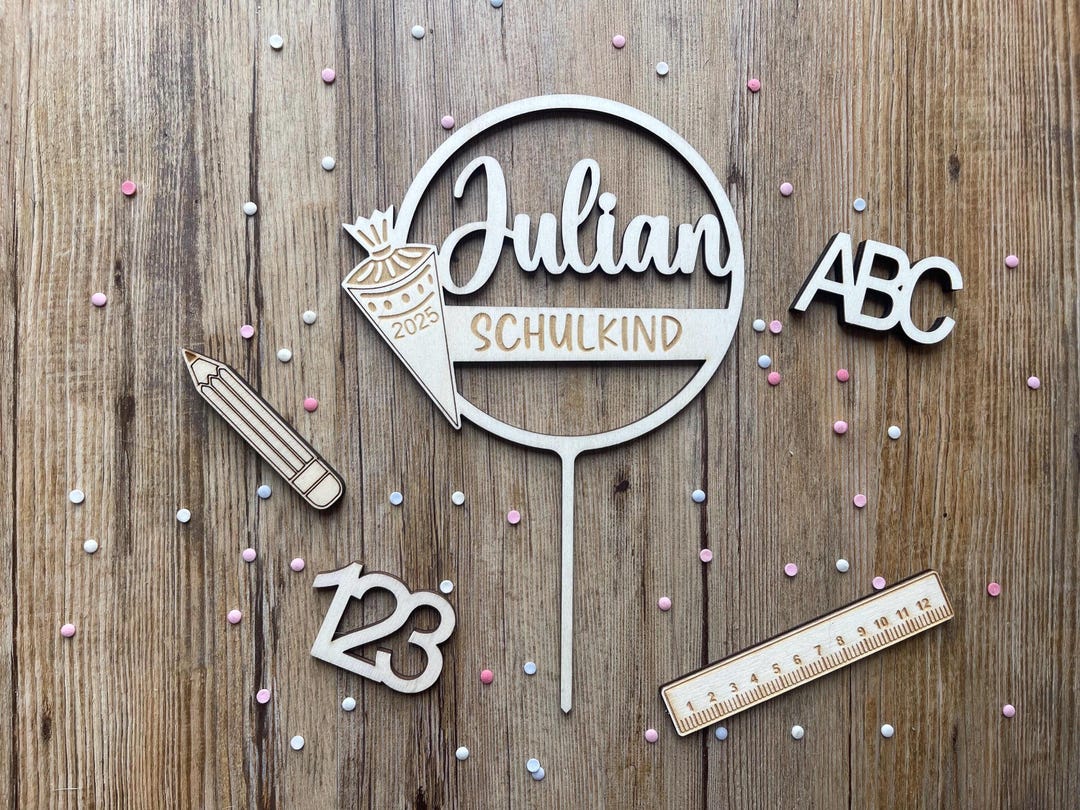 Personalized Cake Topper School Enrollment, Schoolchild 2025, Cake ...