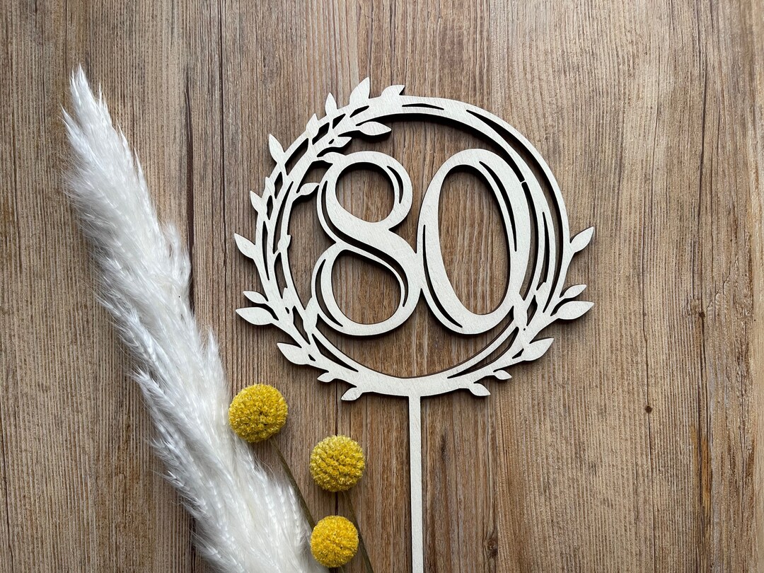 Cake Topper Round Birthday Number Cake Decoration Cake Plug Decoration ...