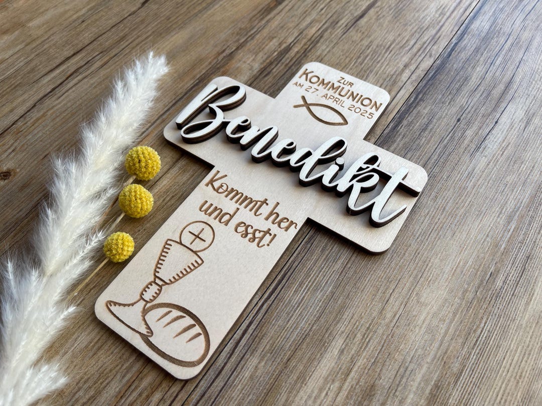 Cross for Communion 2025 Come and Eat, Wooden Wall Cross With Name ...