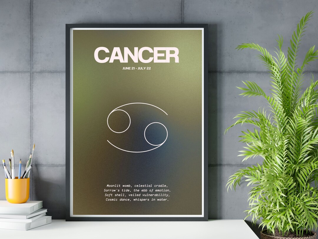 CANCER Poster With a Dedicated Poem Printable Digital Download / Wall ...