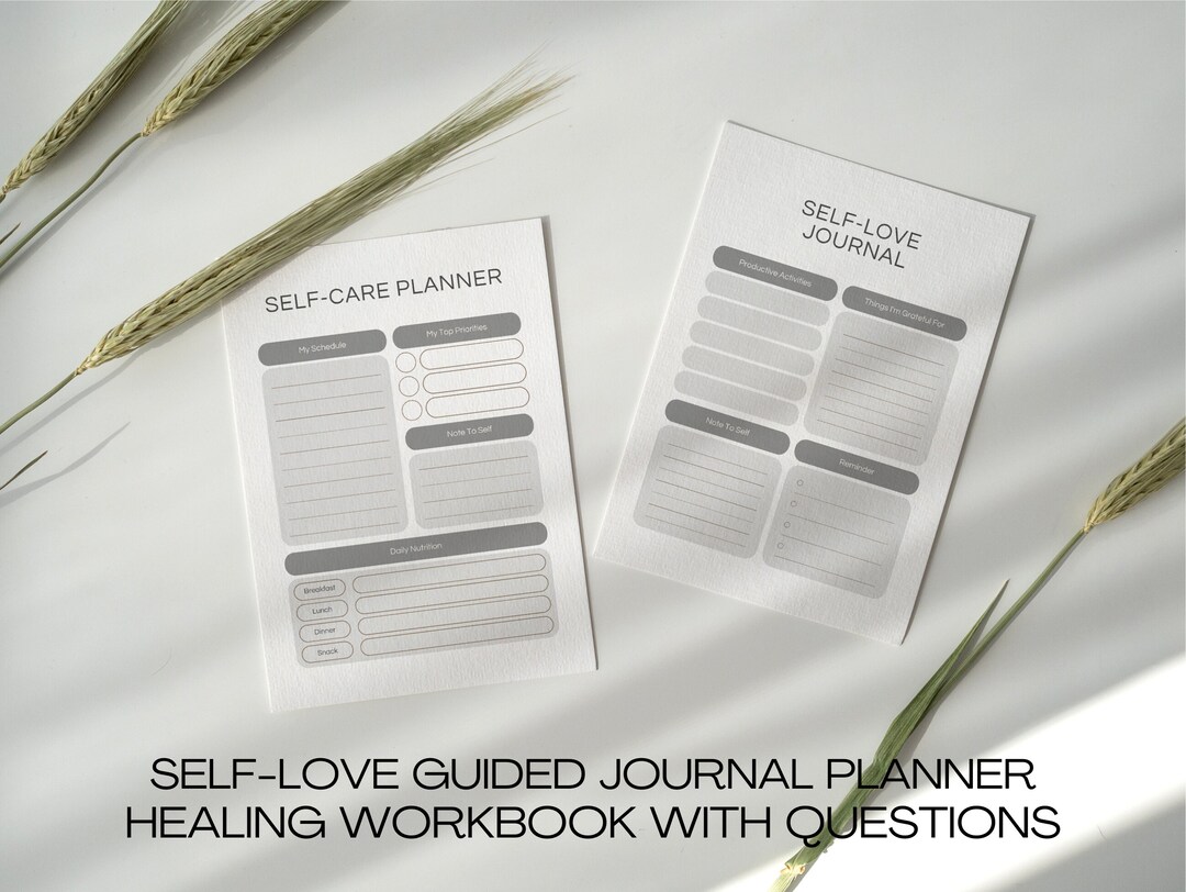 Self-love Guided Journal Planner Healing Workbook With Questions A4 ...