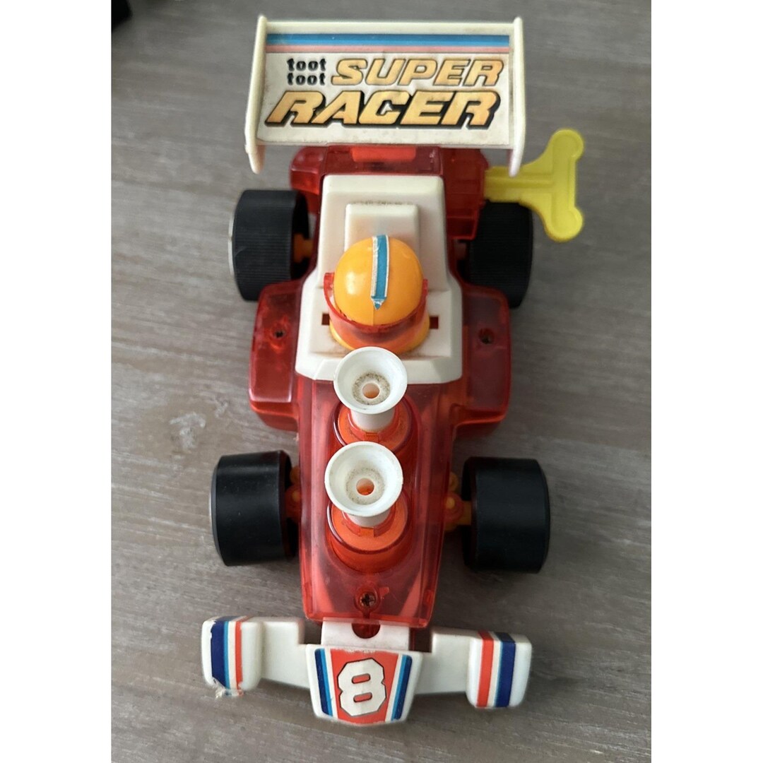 Vintage Super Racer Wind up Race Car 60's-70's Toy Race Car Kids Play ...