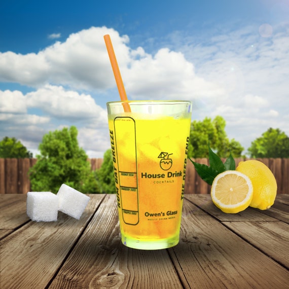 Lemonade Cocktail Recipe Glass Mixers Collection Pour Mix | Etsy