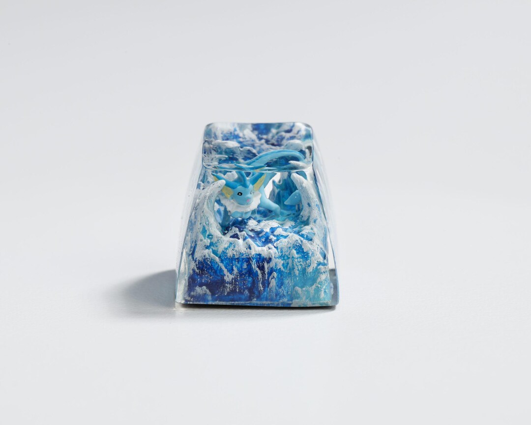 Vaporeon Pokemon Artisan Keycaps, Custom Resin Keycap for Mechanical ...