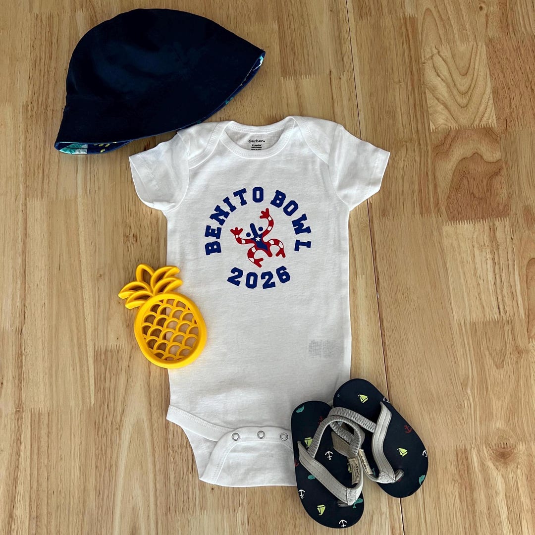 Benito Bowl 2026 Baby Bodysuit, El Coqui, Puerto Rico, Latino Heritage ...