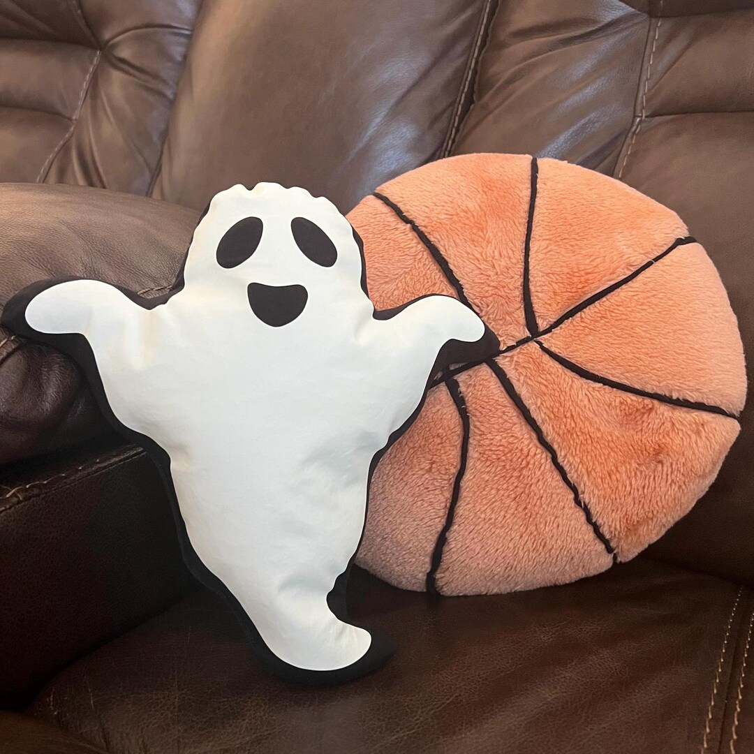 Glow in the Dark Ghosty Throw Pillow, Spooky Gifts, Cute Spooky Kid ...