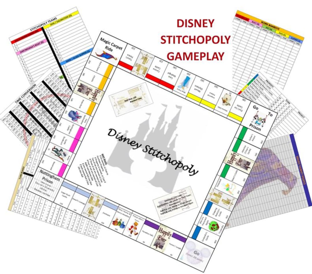 STITCHOPOLY for Crafters -character Board Game - Etsy