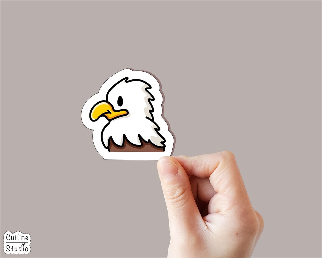 Cute Eagles Sticker Tinybald Eagle Waterproof Decal for - Etsy