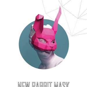 Papercraft 3D RABBIT BUNNY MASK New Halloween Pepakura Carnival Low ...