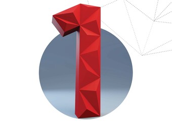 3d Number One - Etsy