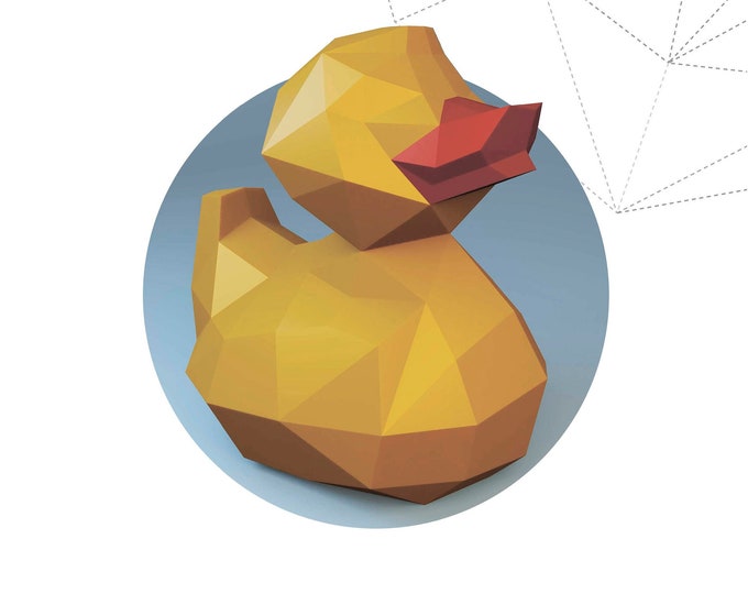 Papercraft 3D DUCK TOY Low Poly Paper Sculpture DIY Gift Decor for Home ...