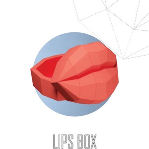 Papercraft 3D LIPS BOX MOUTH Present or Storage Boxes for Valentines ...
